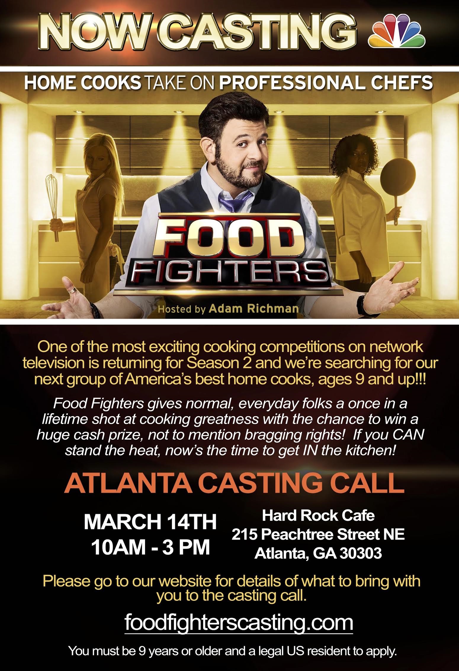 NBC's 'Food Fighters' host casting call for home cooks | Atlanta Daily ...