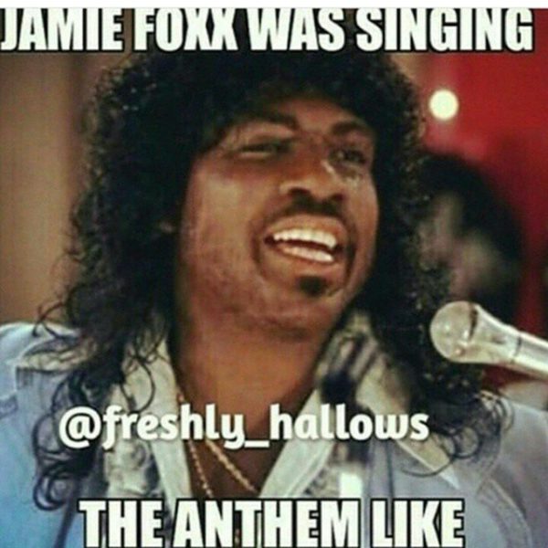 Most hilarious memes of Jamie Foxx singing the national anthem ...