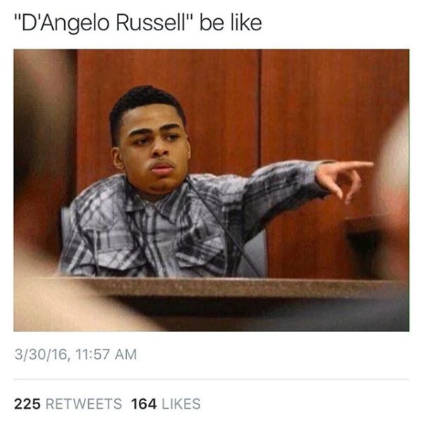 Funniest D'Angelo Russell memes for ratting out Nick Young cheating on ...